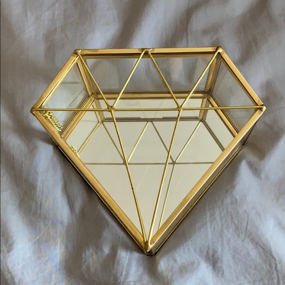 Jewelry | Gold Diamond Shape Jewelry Box | Poshmark
